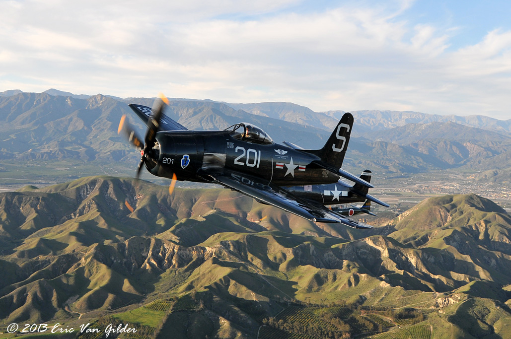 Van Gilder Aviation Photography, CAF SoCal Wing fighters air-to-air-