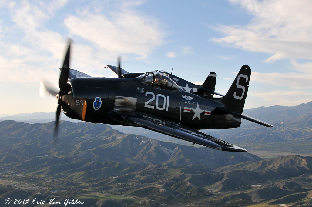 Van Gilder Aviation Photography, CAF SoCal Wing fighters air-to-air-